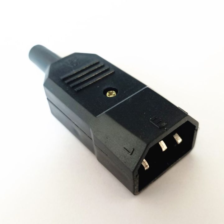 10A 250V Black Male Plug Rewirable Power Connector 3 pin ac Socket ...