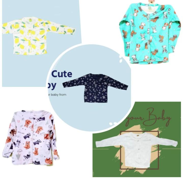 2 pcs Front Open Dress. T shirt.kipper.kiper baby body suit.romper ...