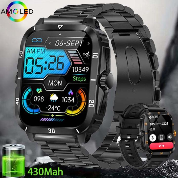 2024 New Rugged Military Fitness Smart Watch Men For Android Xiaomi IOS ...