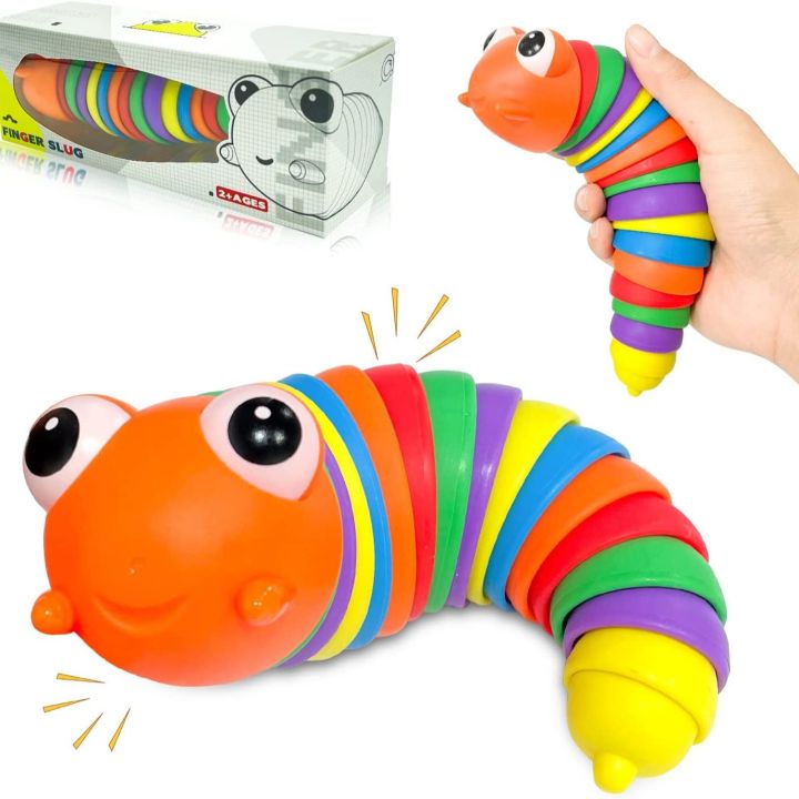 Fidget Slug 3D Printed Articulated Slug Fidget Toy Articulating ...
