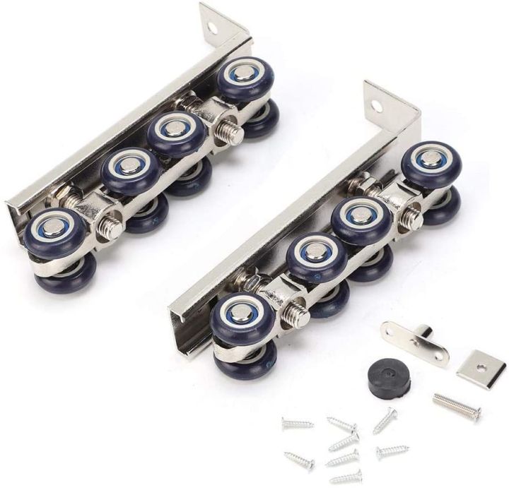 2 pcs Hardware Slide Doors Pulley, Hanging Rail Wheel,Sliding Door ...