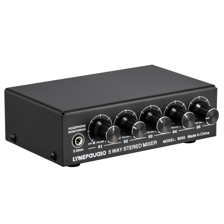 Stereo 5-Way Active Mixer Volume Adjustment Support Multi-Channel Mixer ...