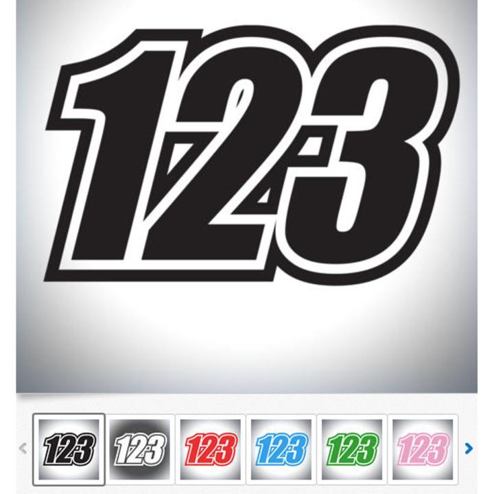 Custom Race Numbers Vinyl Stickers Dirt Bike Motocross Trials Decals ...