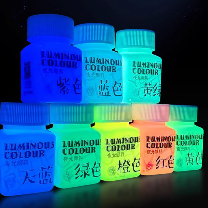 Fluorescent Acrylic Glow In The Dark Paint Brightness Luminous Student ...