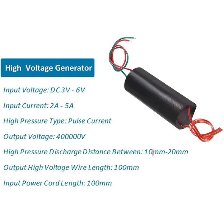 【Fashion】5Pcs DC 3V-6V to 400KV 400000V Boost Step-Up Power Module Generator Voltage Transformer ...