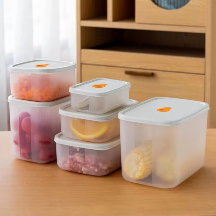 3Pcs Transparent Refrigerator Storage Box Fresh Preservation ...