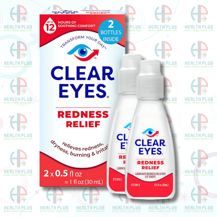 Clear Eyes Redness Relief Eye Drops, 0.5 oz, Dual Pack | Daraz.com.bd