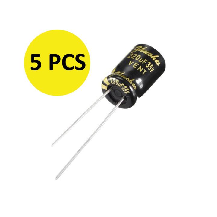 220uF 35V Capacitor Radial Polarized Aluminum Electrolytic Capacitors 2 ...