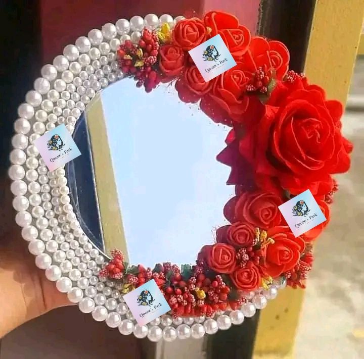 Wedding mirror biyer ayna floral mirror nikah mirror decor mirror ayna ...