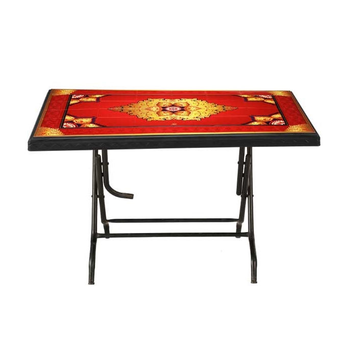 RFL Deco Table 4 Seat S/L Print Maroon Black 839816 | Daraz.com.bd