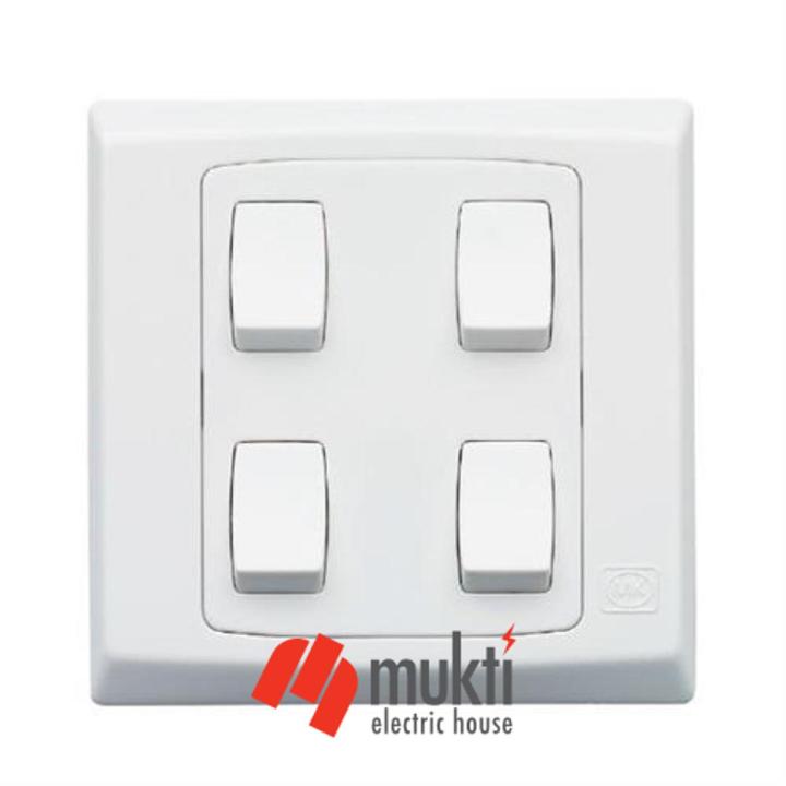 MK Made in Singapore SLIMLINE PLUS 4 Gang 10A Small Rocker Four 4Gang ...