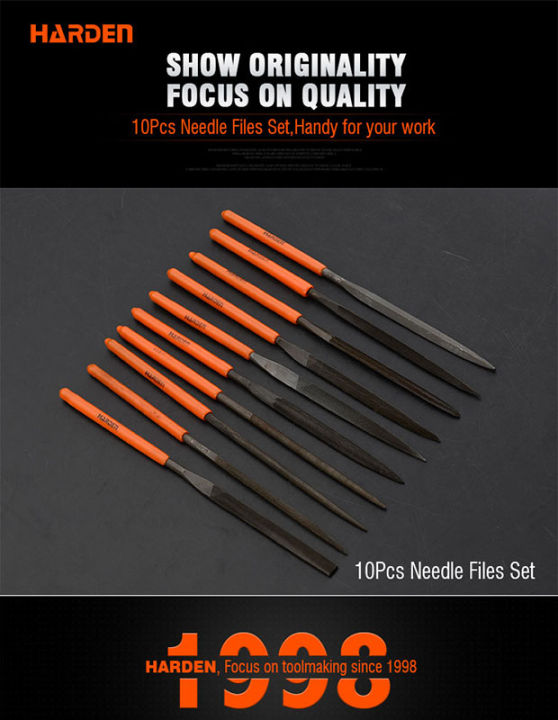 HARDEN 10Pcs Needle Files Set ( 4x160mm ) Professional 610622 | Daraz ...