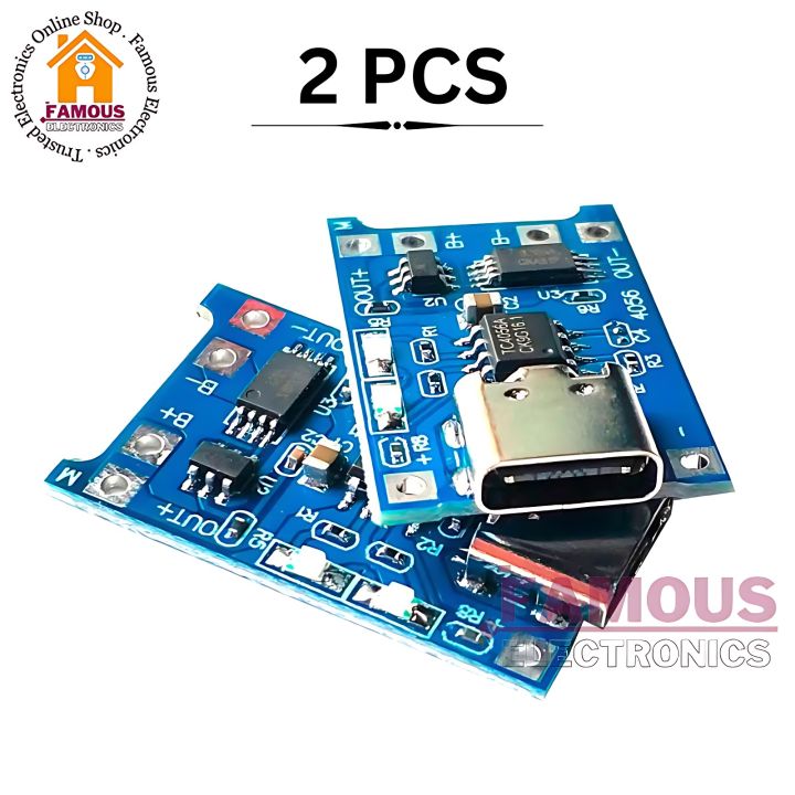 TP4056 Type-c USB 5V 1A 18650 Lithium Battery Charger Module - Comes ...