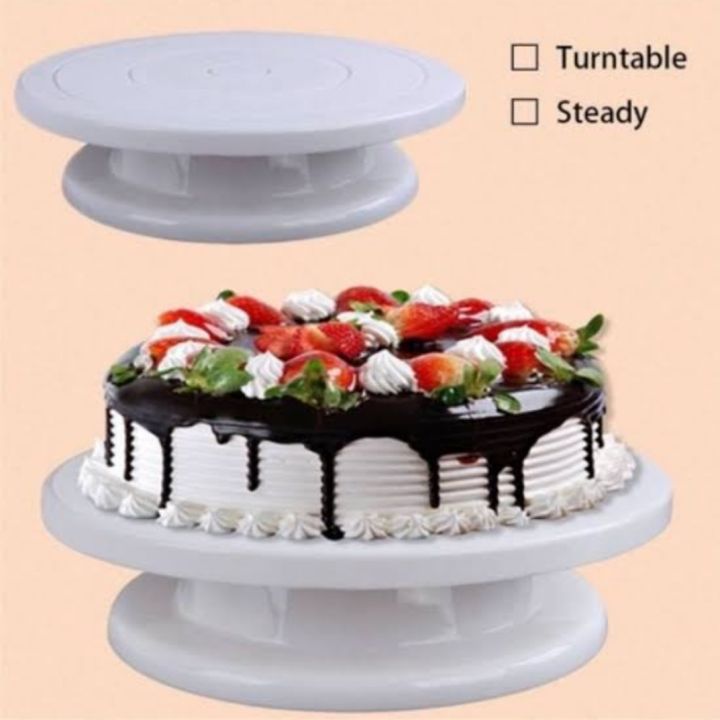 White COLOR 11 inch High quality Rotating Cake Turntable, Turns ...