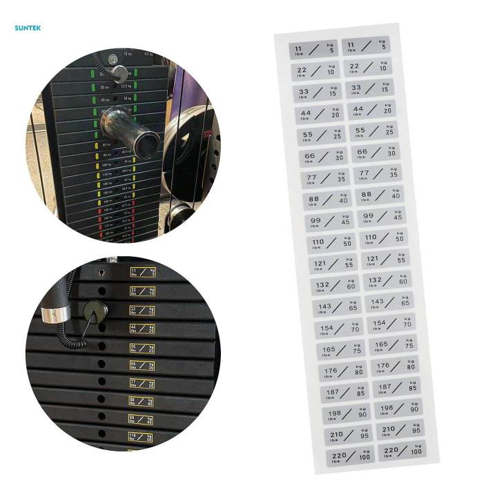 Weight Stack Labels Weight Number Stickers for Strength Training Indoor ...