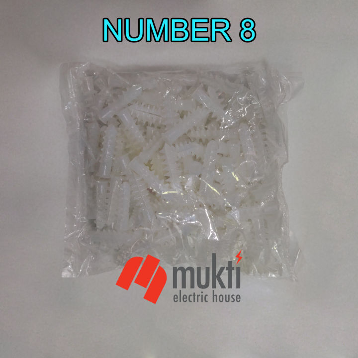 Royal Plug 8 Number 100 Pcs Packet Premium Quality Nylon Plastic Plug ...