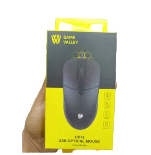 GAME VALLEY CP72 USB OPTICAL MOUSE - BLACK (Wired Mouse) | Daraz.com.bd