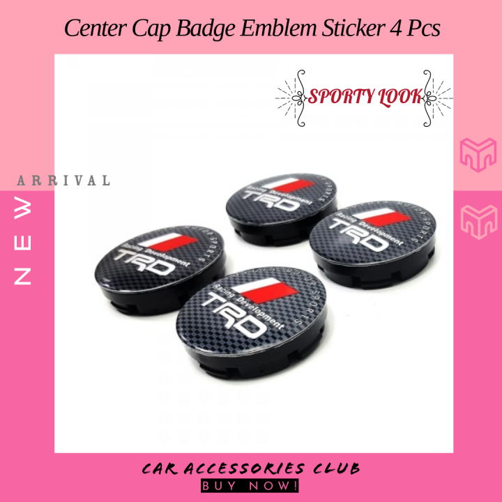 Wheel Cover Toyota Center Cap Badge Emblem Sticker 4 Pcs | Daraz.com.bd
