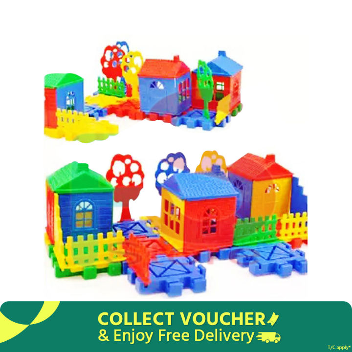 Educational Building Blocks Set For Kids -24 Pcs Plastic Building Block ...