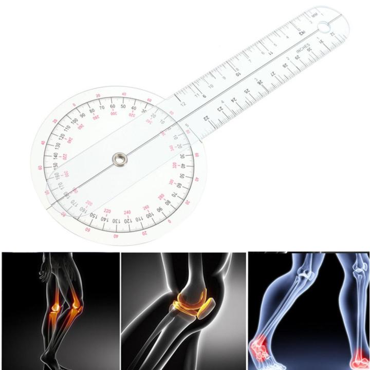Physio Plastic Goniometer Angle Ruler Joint Bend Measure Measuring ...