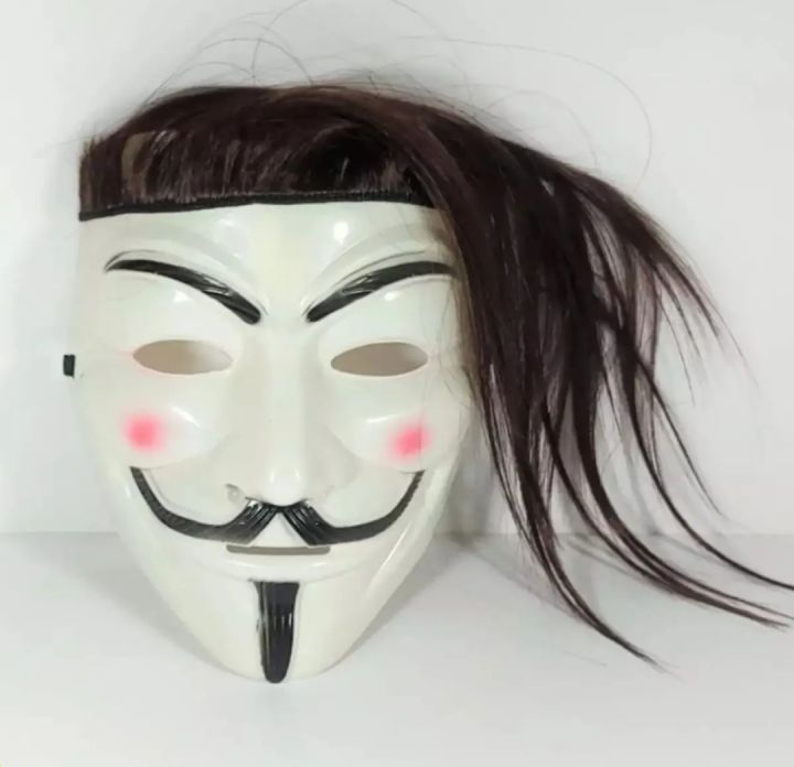 Joker maks/oker mukhos/Joker Face with Long Hair for Party- Vendetta ...