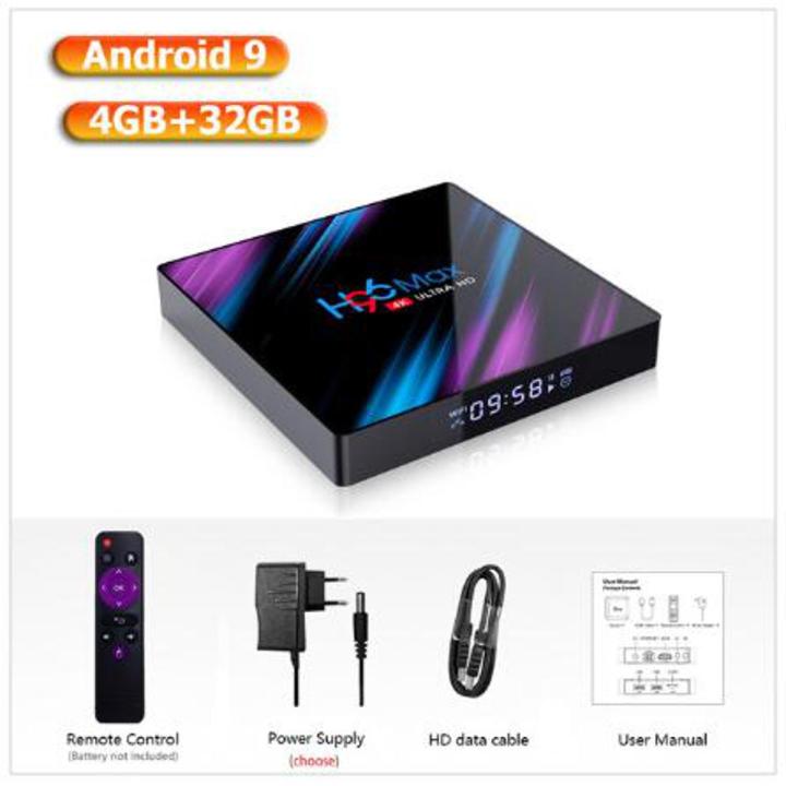 H96Max Smart TV BOX Android box 9.0 rk3318 4K Dual Wifi BT Media player ...