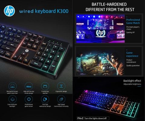HP K300 Wired Gaming Keyboard | Daraz.com.bd
