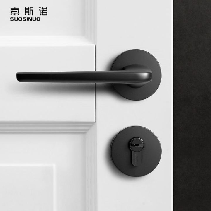Premium Minimal Matt Black Indoor door lock | Daraz.com.bd