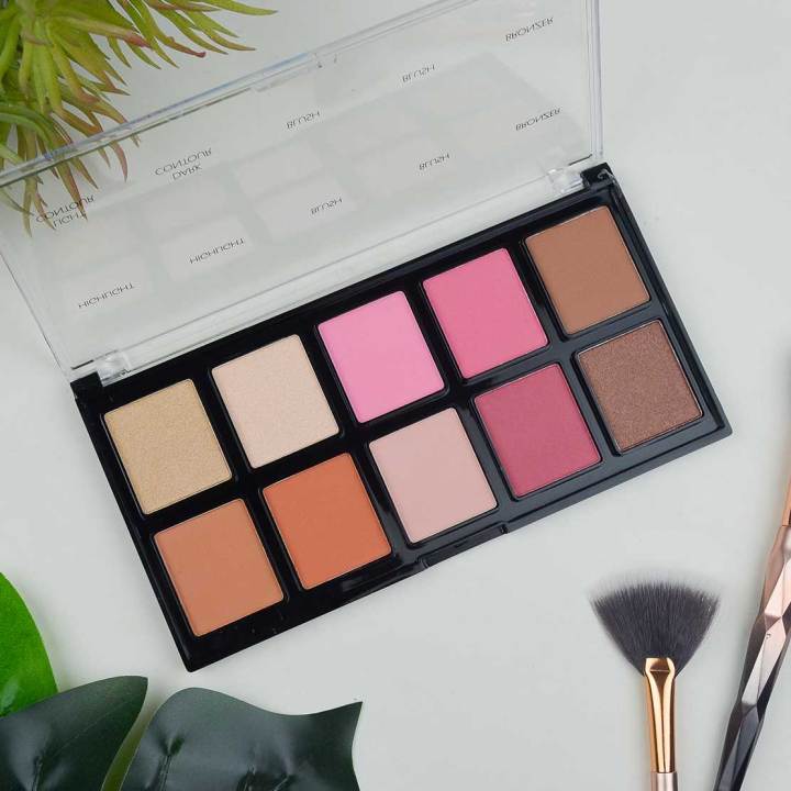 Chanlanya 10 Colour Contour & Highlighter Palette | Daraz.com.bd