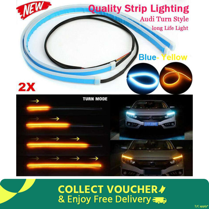 Motorcycle Flexible Led Light Strip DRL LED Car Daytime Running Lights ...
