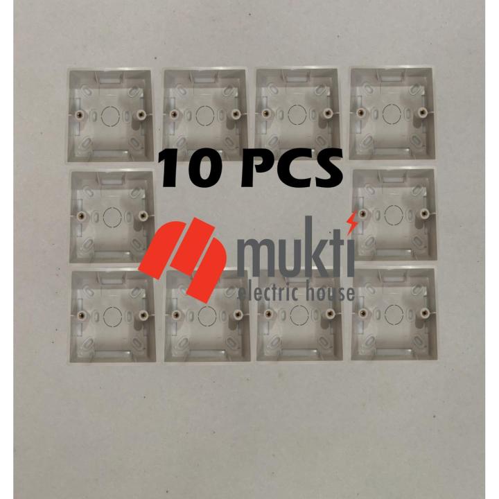 10Pcs One Gang PVC China Made MK Type White Junction Box for Electrical ...