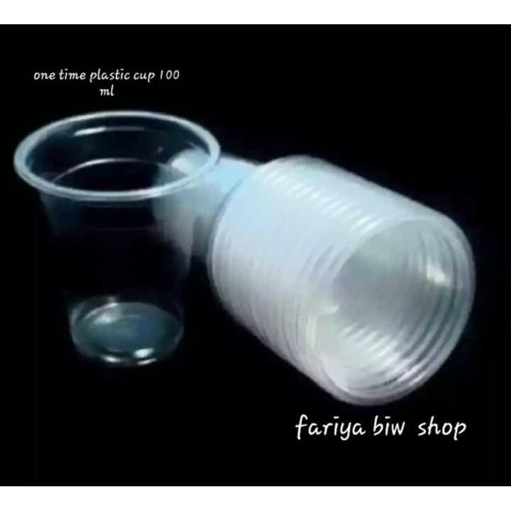 One time Plastic Cup Glass 100mL 50 pic | Daraz.com.bd