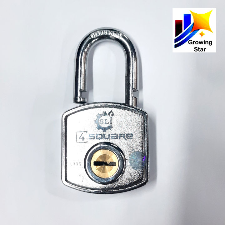 4 Square Padlock with Double Locking Mechanism [1 Lock and 3 Keys ...