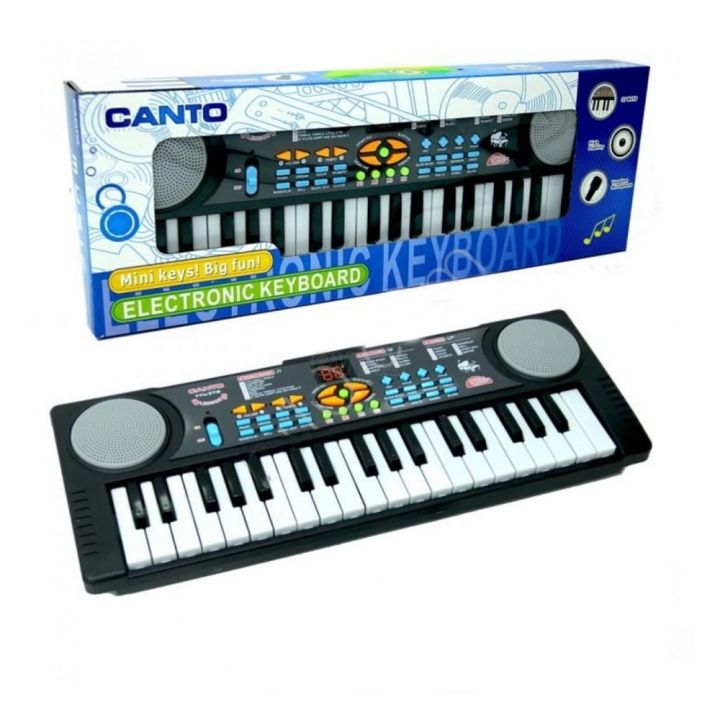 Canto Children 37 Key FM Radio Toy Mic Electronic Keyboard Piano ...