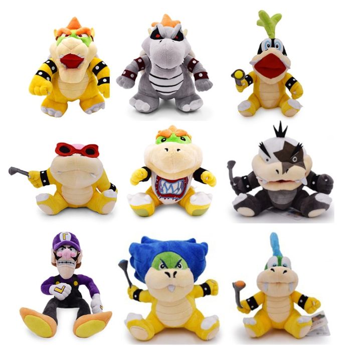 9 Styles Bowser Plush Toys Cartoon Film Anime Bowser Jr. Dragon Dolls ...