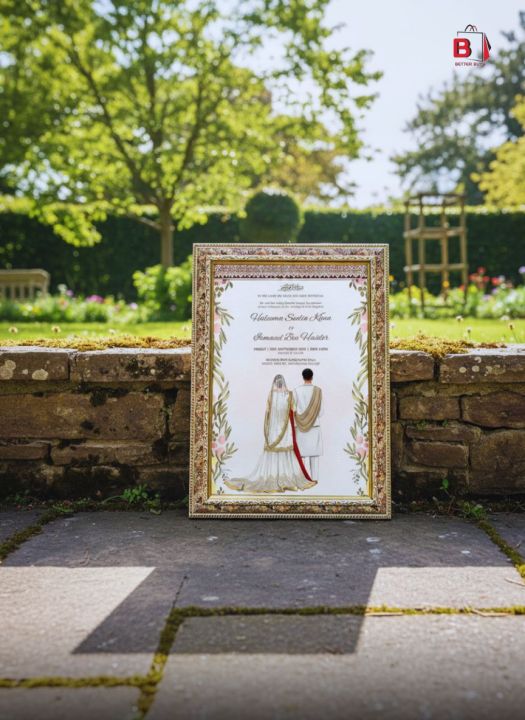 Customised Nikah Nama frame with glass Inbox us Your name and date for ...