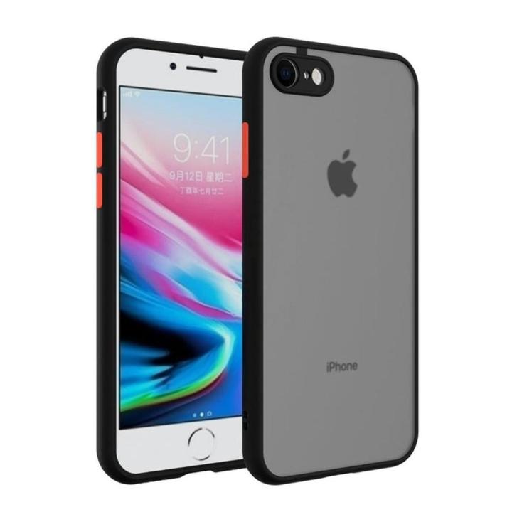 For Apple iPhone 7/8 Camera Protection Bumper Phone Cases Matte ...