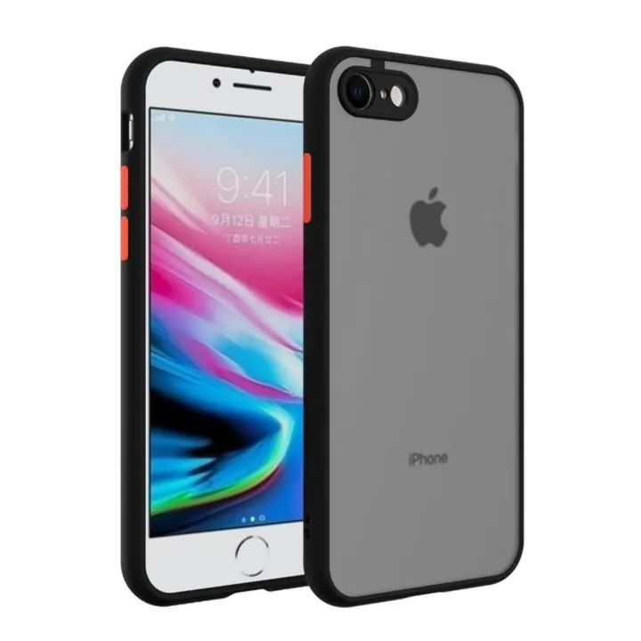 For Apple iPhone 7/8 Camera Protection Bumper Phone Cases Matte ...