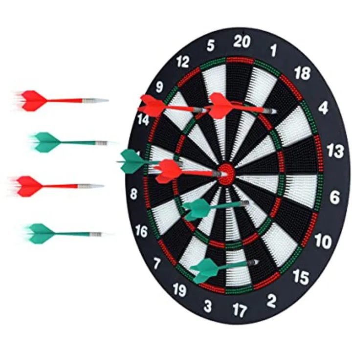 Dart Board With 6 Pcs of Darts Pin Free - 15 Inch | Daraz.com.bd