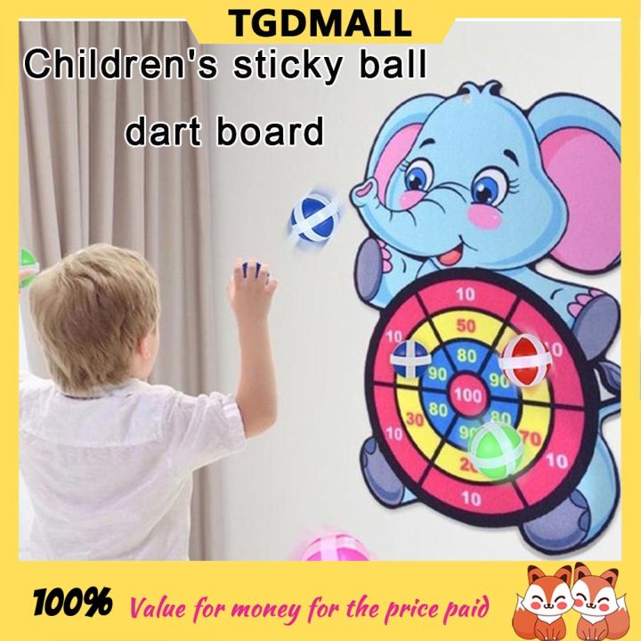 Children's Darts Sports Toys Set Target Throwing Dart Board Sticky Ball ...