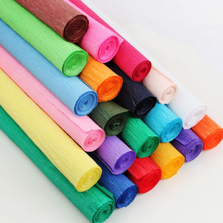 High Quality Rolled Edge Colorful Flower Wrapping Thickened Crepe Paper ...