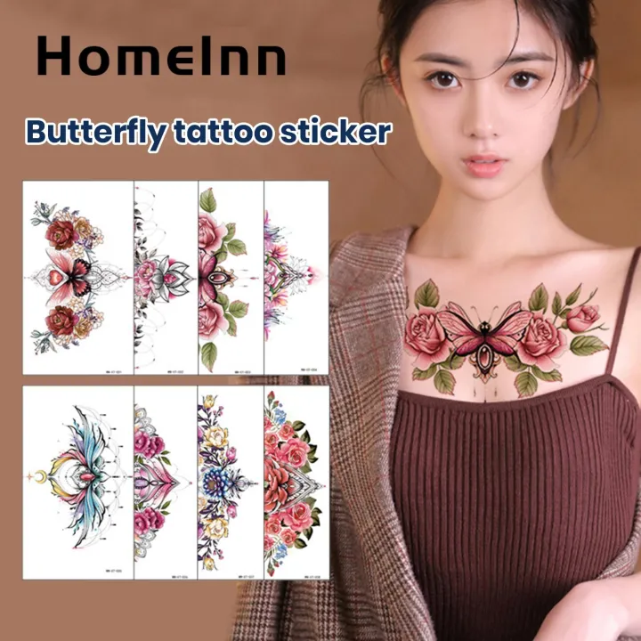 Long-lasting Tattoo Sticker Vibrant Floral Tattoo Sticker Conceal Scars ...