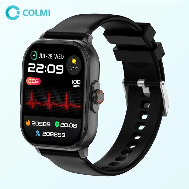 COLMI C63 Smartwatch 2.01″ Display ECG Blood Oxygen Blood Glucose ...