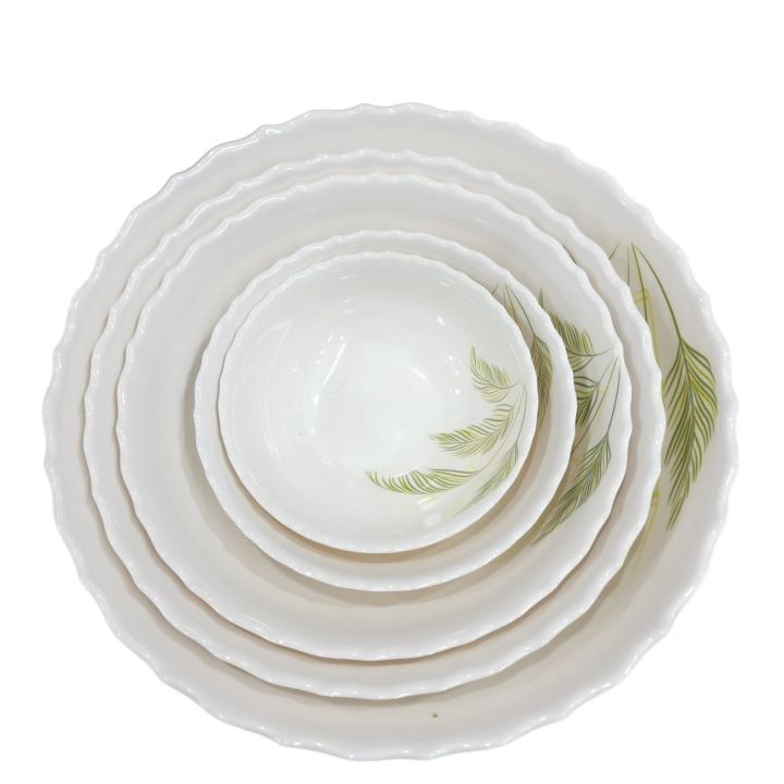 Rfl Italiano Melamine Green Bowl Set 5 Pieces: Serve Your Meals In ...
