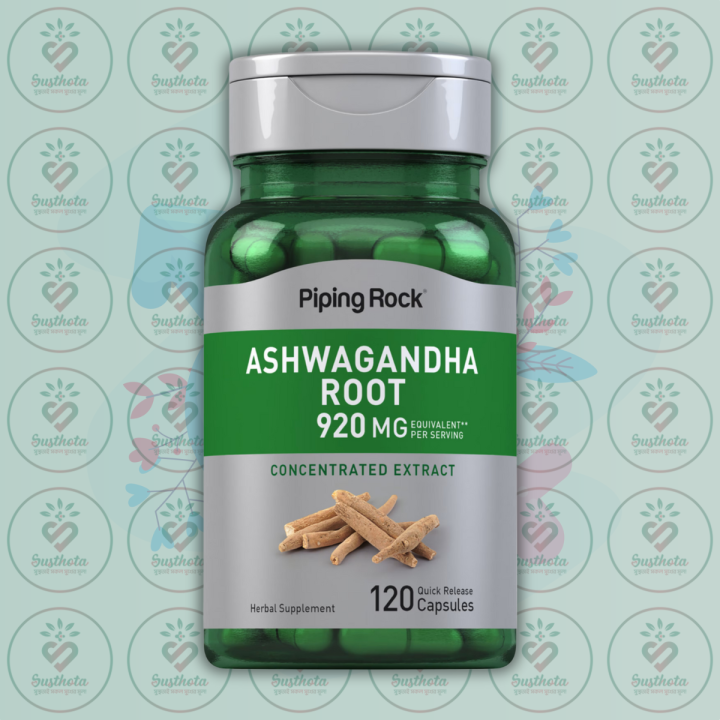 Piping Rock Ashwagandha Root – 920mg – 120 Quick Release Capsules ...