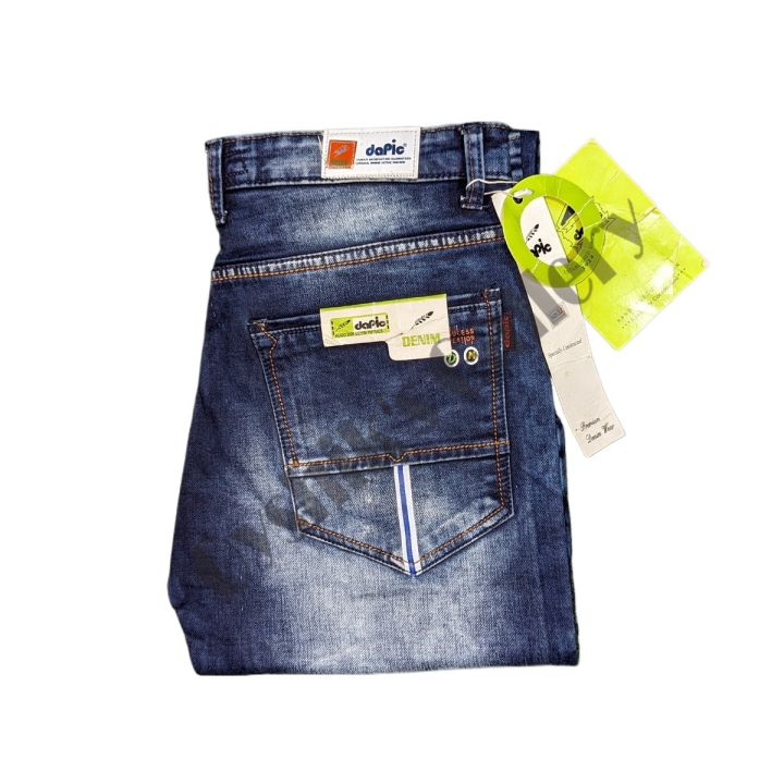DOF & DAPIC Premium Quality Denim Jeans Pant for Men's (Blue) | Daraz ...