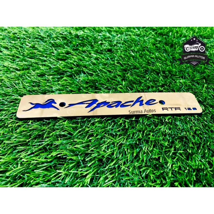 Apache RTR 160 Motorcycle New Design Name Plate Metal Gold | Daraz.com.bd