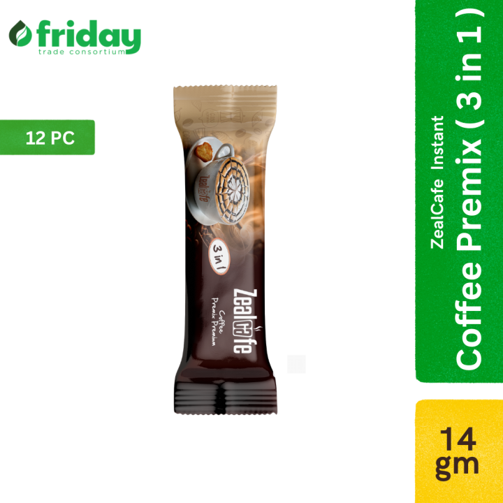Zealcafe Instant Coffee Premix 3In1 Minipack - 14Gm 12Pc | Daraz.com.bd
