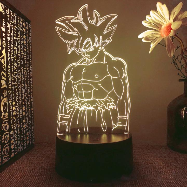 Dragon Ball Table Lamp Monkey King Goku Figure 3d LED Night Light Super ...