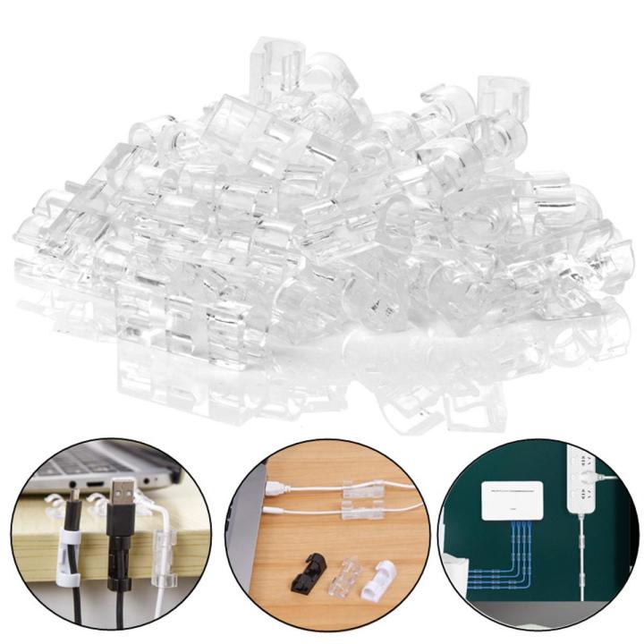 20pcs Cable Clips Organizer -Drop Wire Holder Cord Management -Self ...